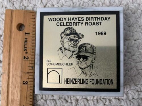 WOODY HAYES BIRTHDAY CELEBRITY ROAST PAPERWEIGHT 1989 OHIO STATE RARE ...