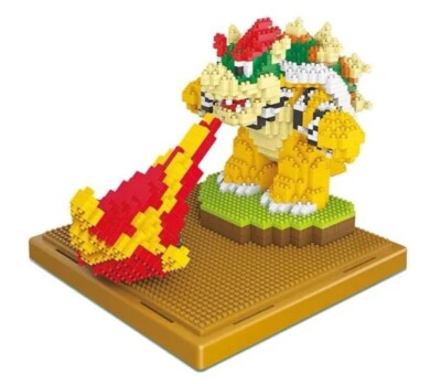 Super Mario Bowser 3D Puzzle Micro Building Blocks DIY | eBay