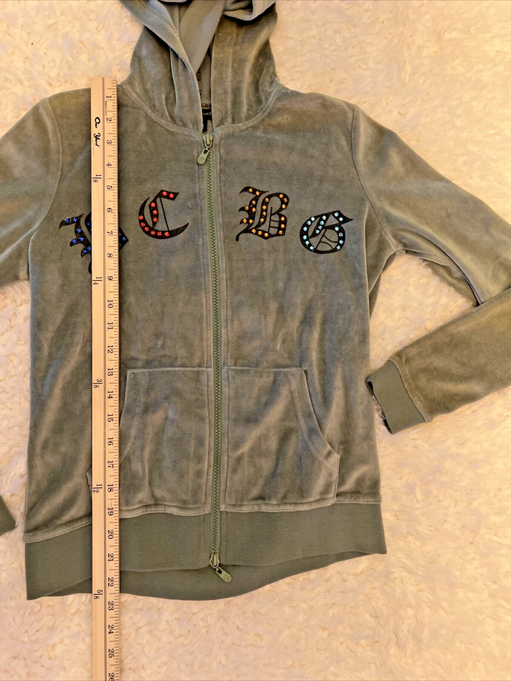 Y2K BCBG MaxAzria Velour Tracksuit Hoodie FESTIVAL RARE BLING ...