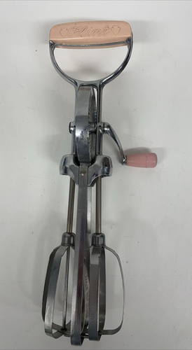 Vintage Pink Best Flint Egg Beater Hand Held Mixer Stainless Steel ...