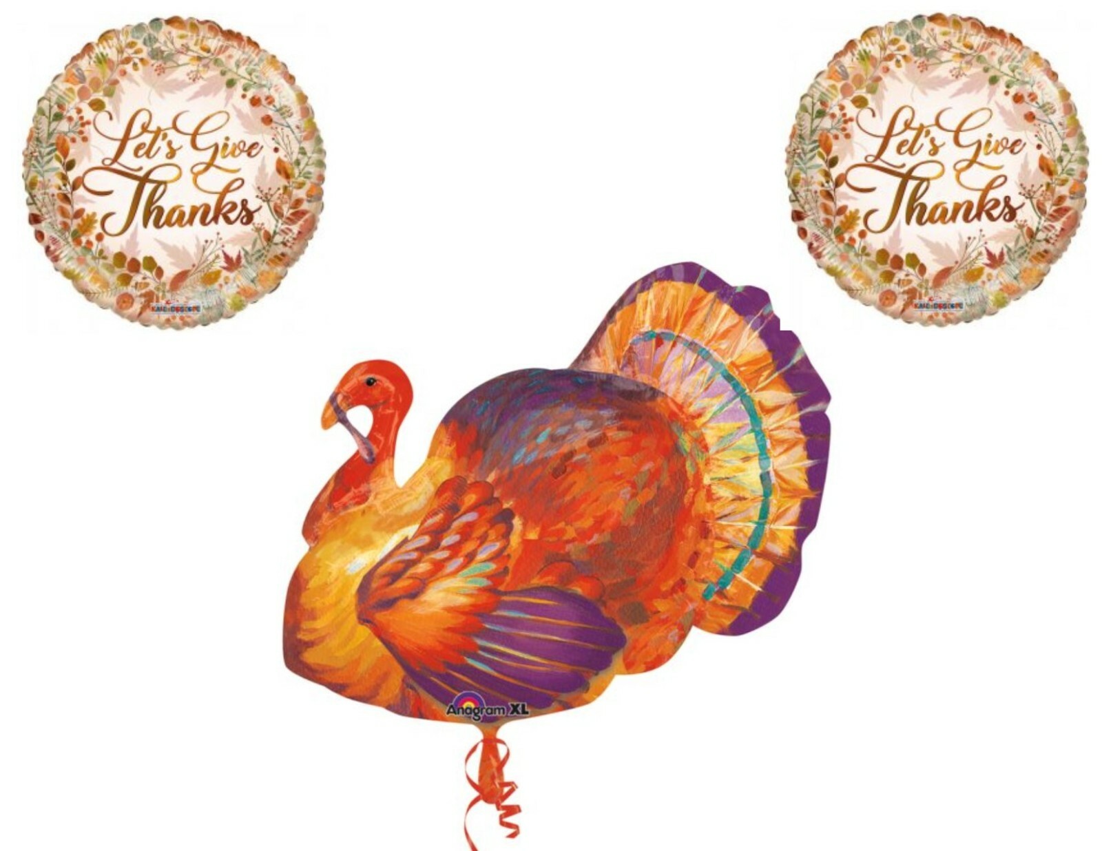 3 pc Happy Thanksgiving Dinner Turkey Party Balloons Decorations ...