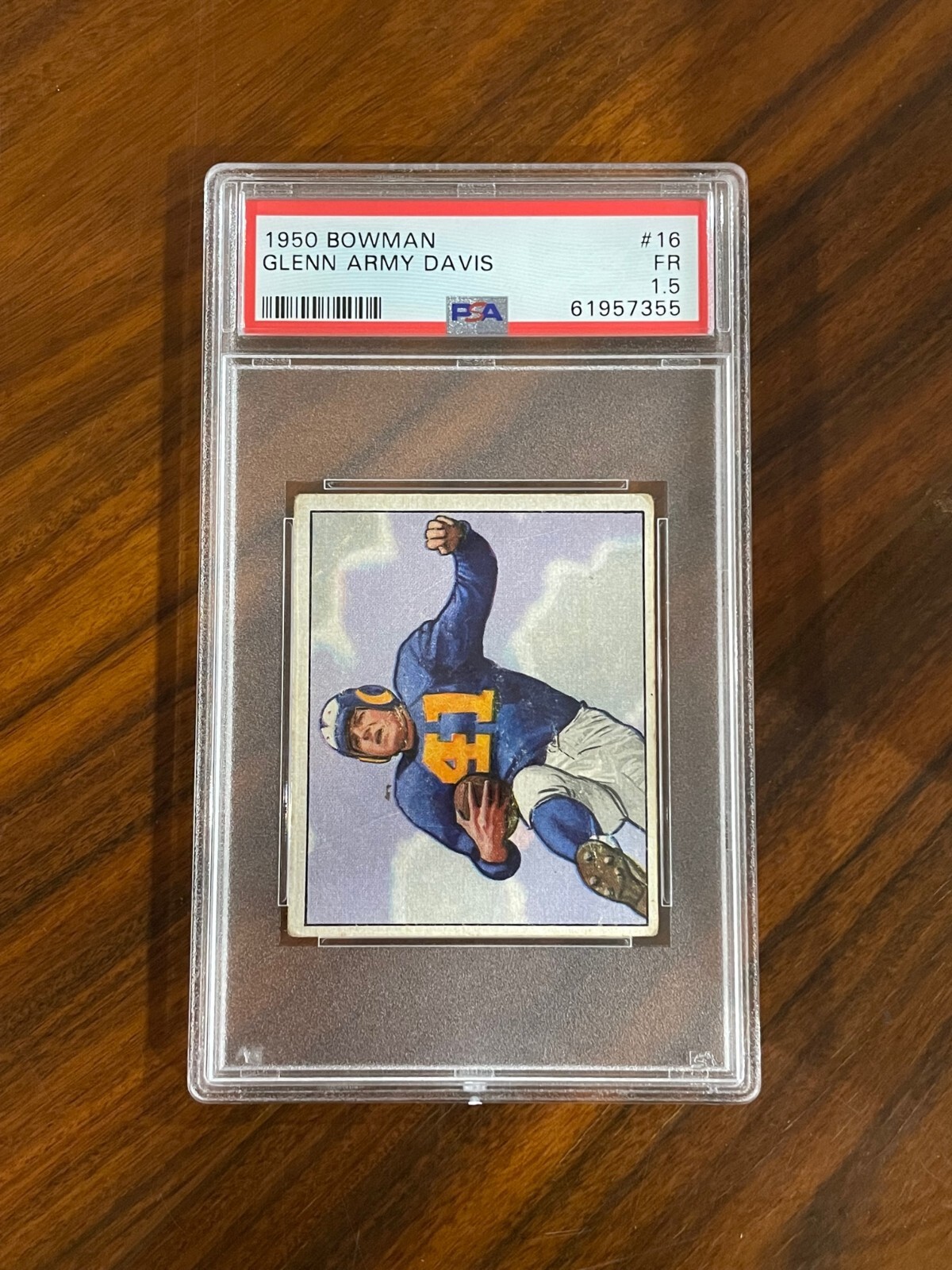 1950 Bowman #16 Glenn Davis RC Rookie PSA 1.5 Los Angeles Rams Football ...