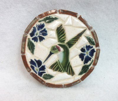 Hummingbird Mosaic Coaster, Mosaic Art Handmade Ceramic Tile Trivets ...