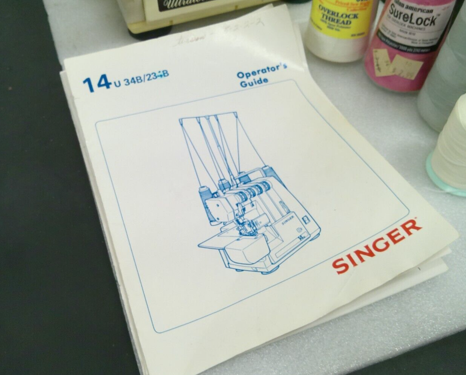 Singer Ultralock 14U34 Sewing Machine W/ Thread, Pedal & Bag | eBay