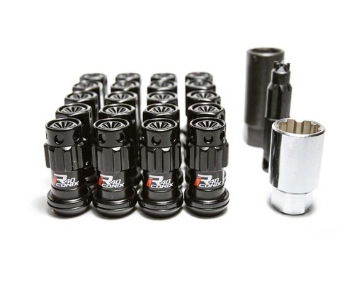 Project Kics Lug Nut & Lock Set R40 Iconix 12x1.5 20PC Black WRIF11KK ...