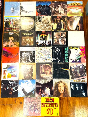 LOT of 32 Vinyl Record Albums LP's - Beatles, Led Zeppelin, Pink Floyd ...