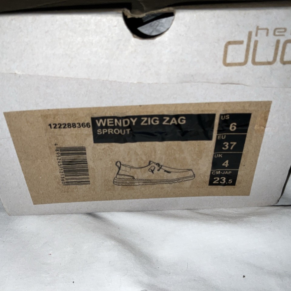 Hey Dude Shoes Women's Size 6 Wendy Zig Zag Sprout 122288366 | eBay