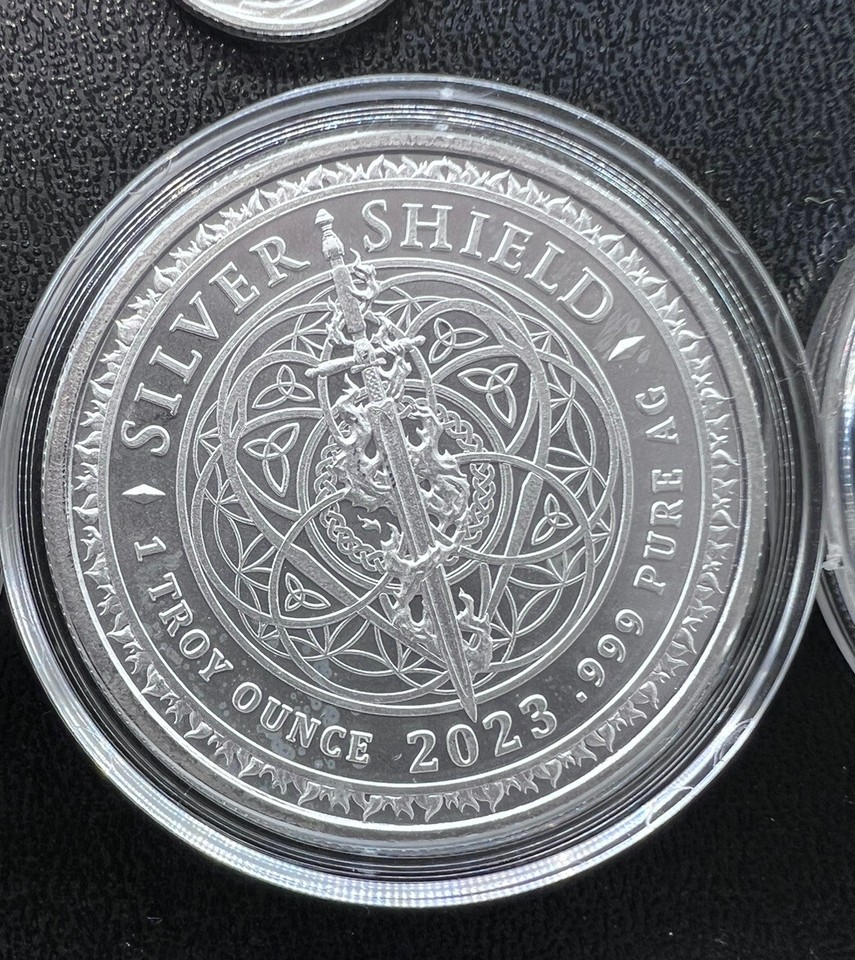 LOT OF 3 X 1 oz .999 Fine JUSTICE Silver Round Silver Shield BU *3 ...