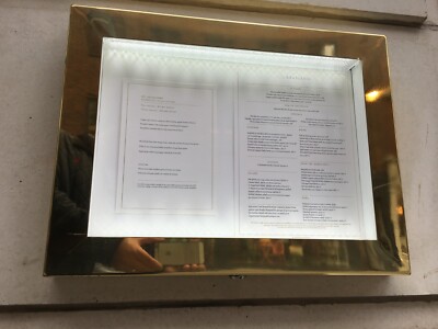 BRASS MENU CASE - A4, A3, A2, A1, A0 - External and LED Illuminated ...