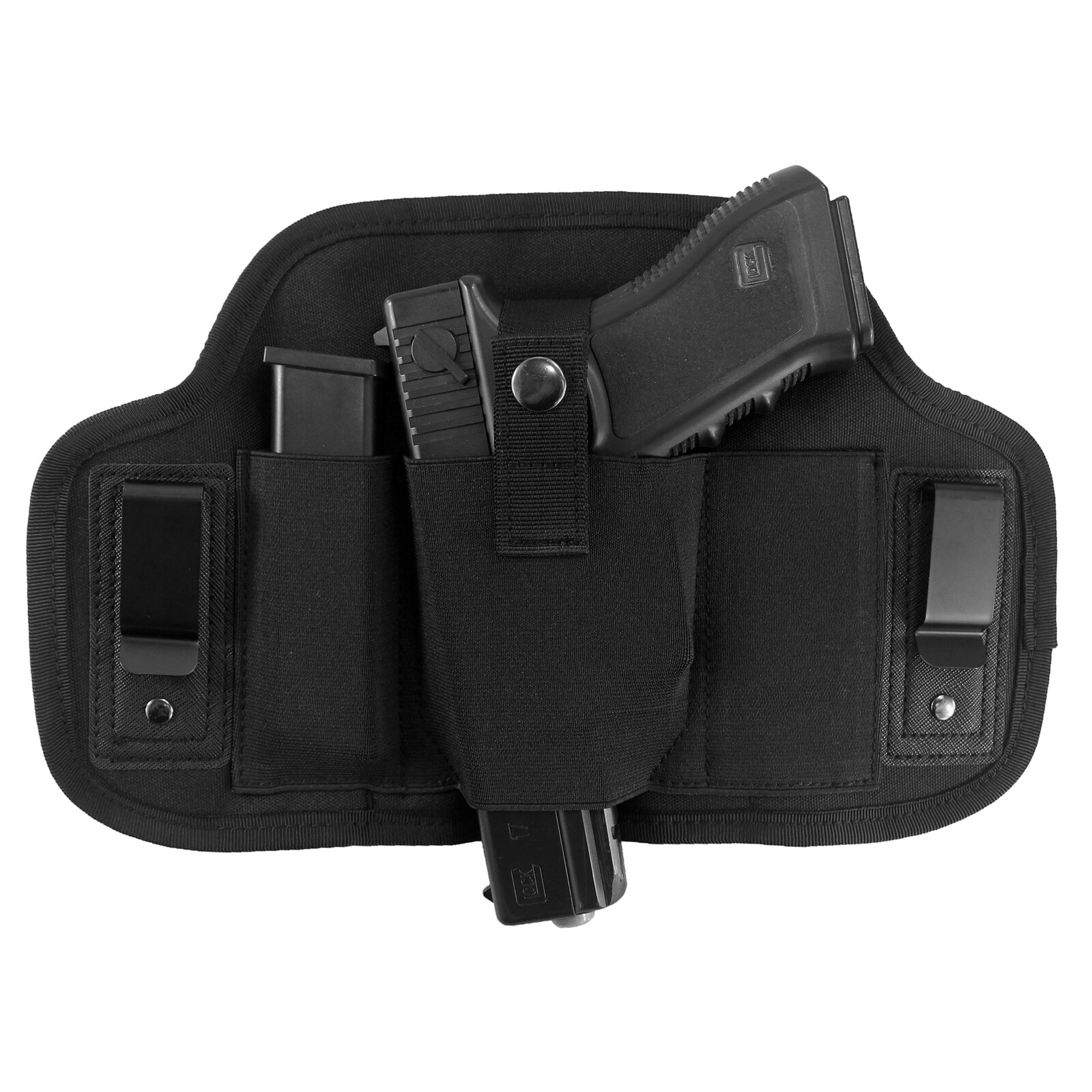 Tactical Pancake IWB Concealed Carry Gun Holster with 2 Mag Pouch ...