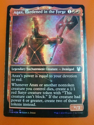1x Anax, Hardened in the Forge | FOIL Showcase | Theros Beyond Death ...