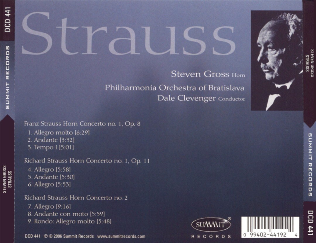 STEVEN GROSS / DALE CLEVENGER STRAUSS NEW CD 99402441924 | eBay