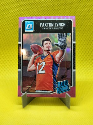 2016 Donruss Optic Rated Rookie Pink Paxton Lynch #190 Rookie RC Denver ...