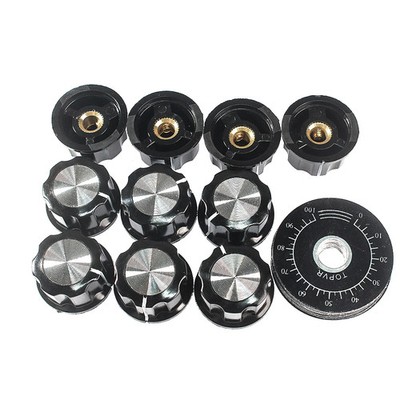 Insert Dia Shaft Cap Potentiometer Control Knobs w/Dial Face Plate ...