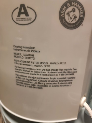 Sunbeam Air Humidifier SCM1701 Table Top Model Tested Works 2 Speeds | eBay