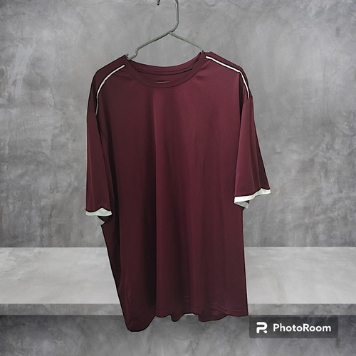 Augusta T-Shirt Mens 3XL Maroon Ringer Short Sleeve Crew Neck Polyester ...