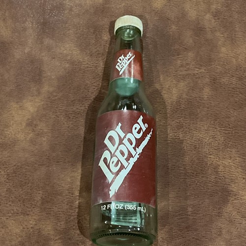 USA DR PEPPER RED ACL 12 oz 355 mL Lt. Green GLASS BOTTLE With A Screw ...