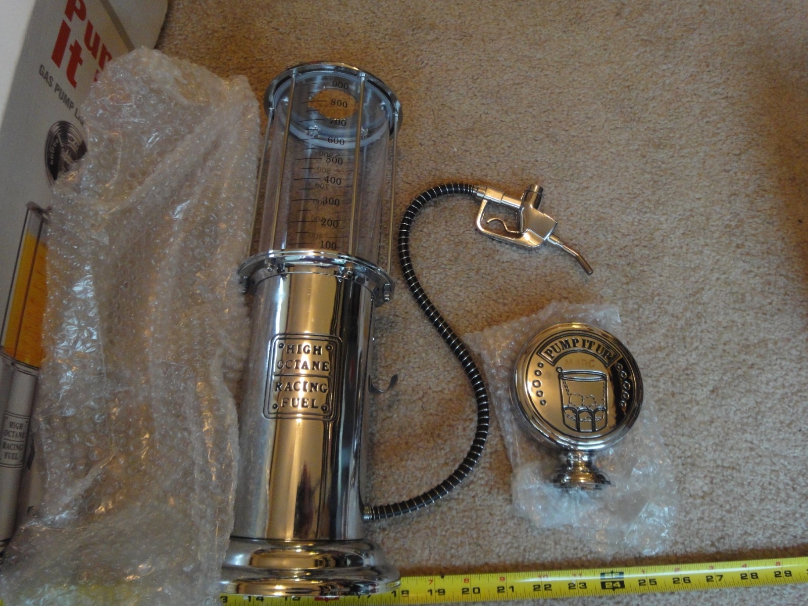 Vintage visible gas pump, gravity feed liquor, spirits dispenser. NOS ...