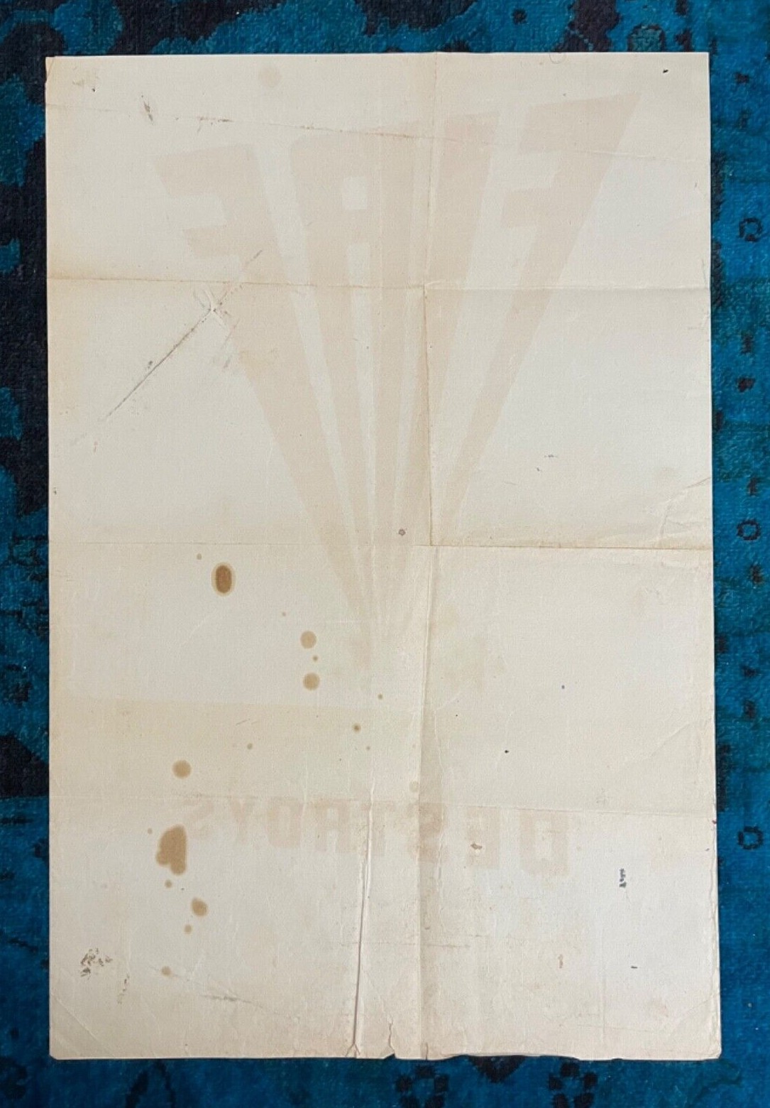 Original Safety Poster Fire Destroys Prevent Fire Protection ...