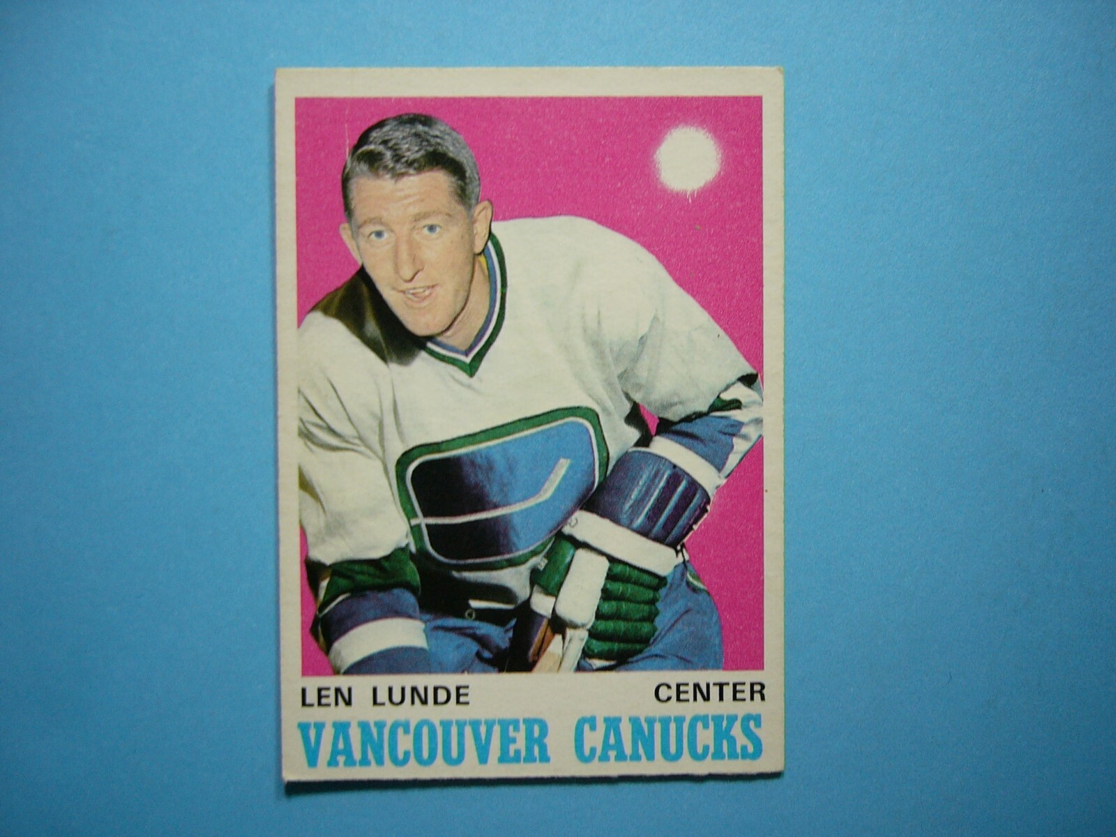 1970/71 O-PEE-CHEE NHL HOCKEY CARD #230 LEN LUNDE EX/NM SHARP!! 70/71 ...