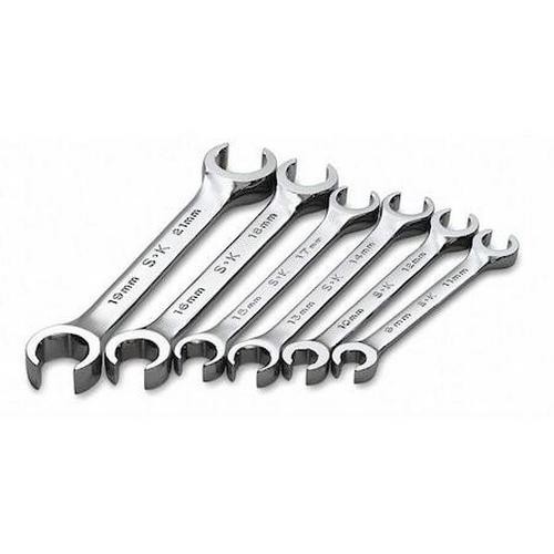 SK Flare Nut Wrench Set 6 Piece Metric 6 Point Alloy Steel Chrome ...