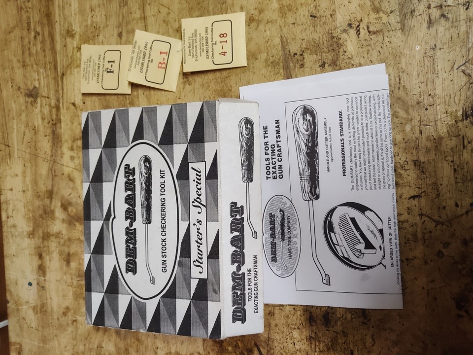 Dem-Bart-Checkering Tool Cutter 3 Piece Set Dem Bart Gunsmith Tools ...