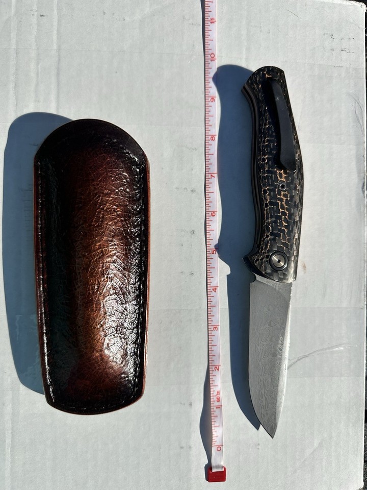 Custom Damasteel Folding Knife, Shashunder Ukrainian Knives, zirconium ...