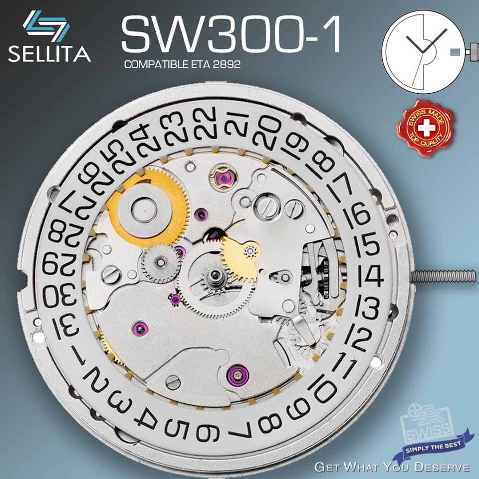 MOVEMENT SELLITA SW300, AUTOMATIC, compatible ETA 2892 | eBay