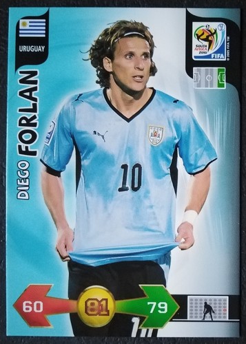 Diego Forlan Uruguay Panini Trading Card 2010 FIFA World Cup South ...