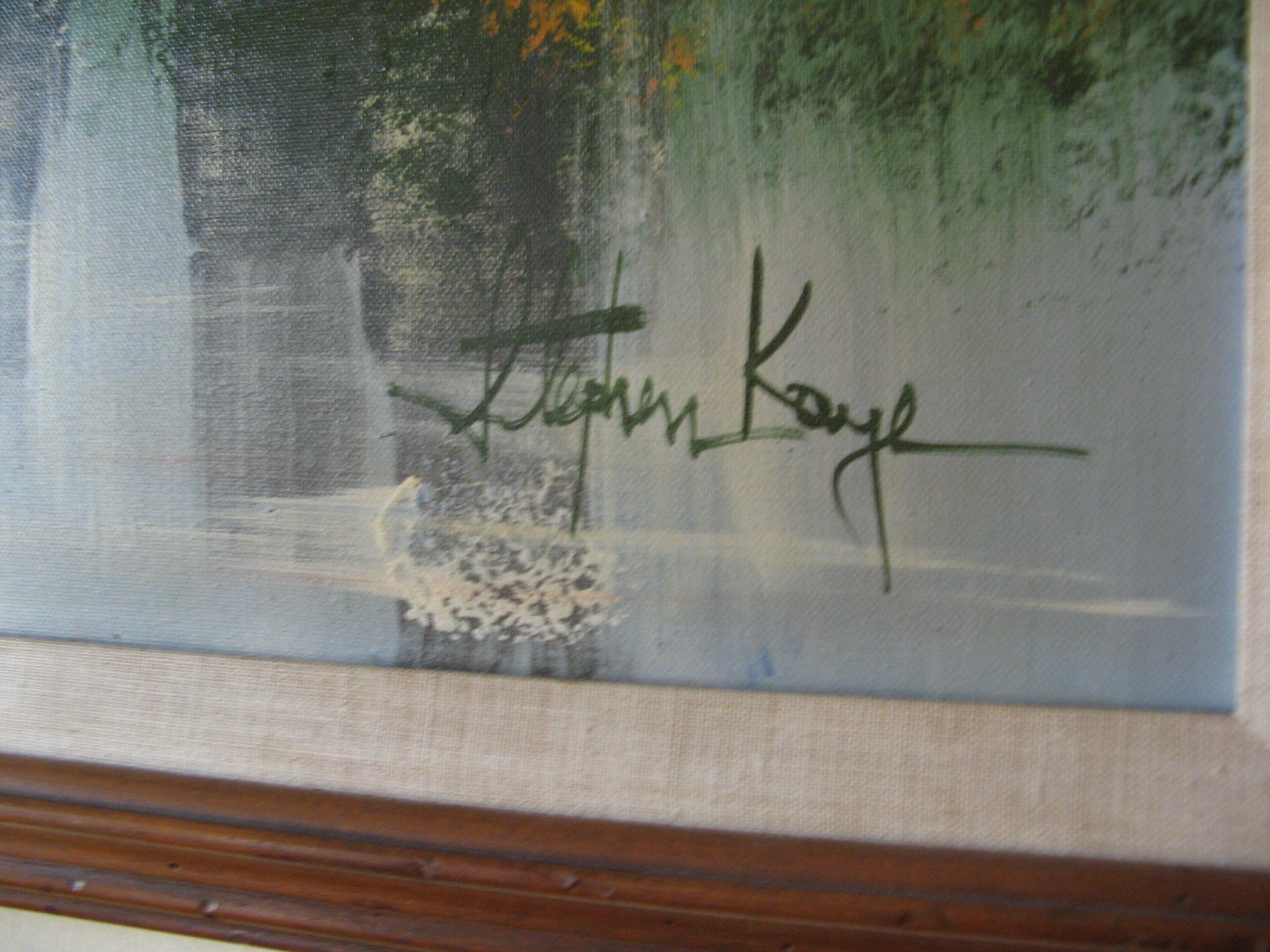 2648* Stephen KAYE (XX) grande huile sur toile "le marché de fleurs ...