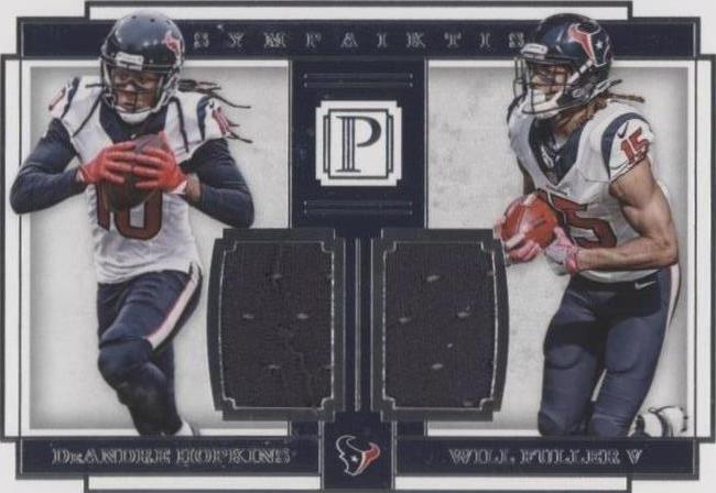 2017 Panini Pantheon - Sympaiktis Relics DeAndre Hopkins, Will Fuller V ...
