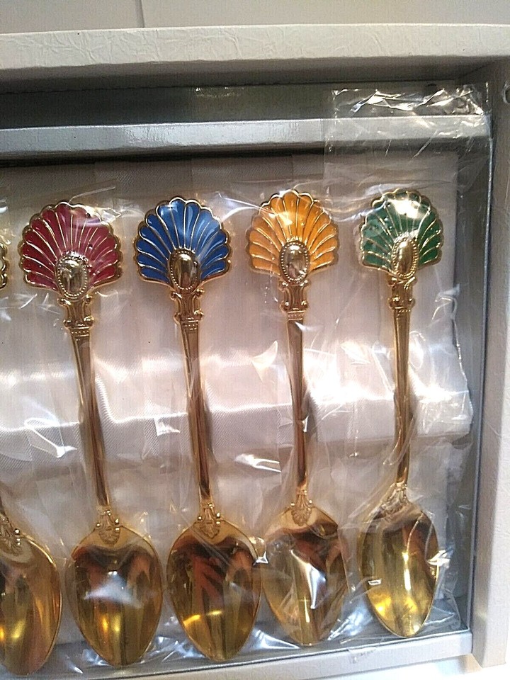 Martian Original Collection 6pc Shell Spoon Set Multi Color Japan 5 ...