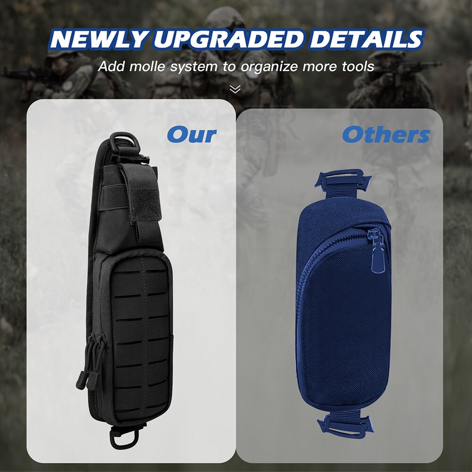Tactical Molle Pouch Backpack Shoulder Attachment Strap Bag Hunting ...