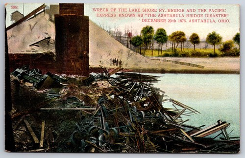 Ashtabula Ohio 1876 Bridge Disaster~Lake Shore Railroad Bridge Wreck ...