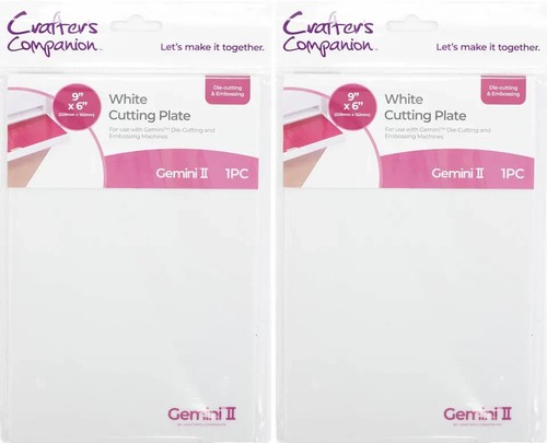 Crafters Companion Gemini & Gemini II WHITE Junior Cutting Plates 2pk ...