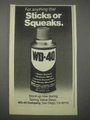 1979 WD-40 Oil Ad - For Anything That Sticks or Squeaks | eBay