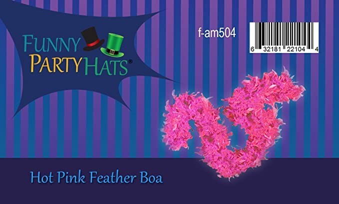 NEW! Beautiful 6 foot Hot Pink Feather Boa Flapper Costume Saloon Girl ...