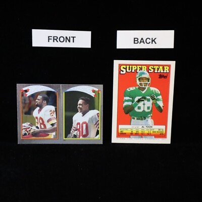 #151 Jerry Rice 49ers Front #51 Al Toon Back Jets Topps Sticker | eBay