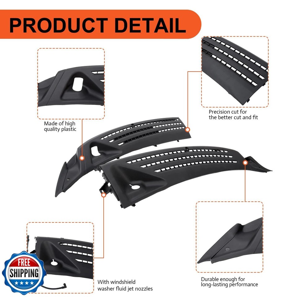 ECOTRIC Windshield Wiper Cowl Cover Panel Compatible with 2004-20 | eBay