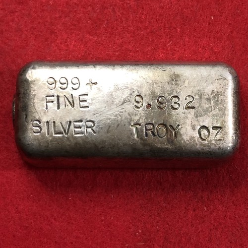 Rare Vintage CAO Vintage .999 Poured Silver Bar 9.932 Troy Oz | eBay