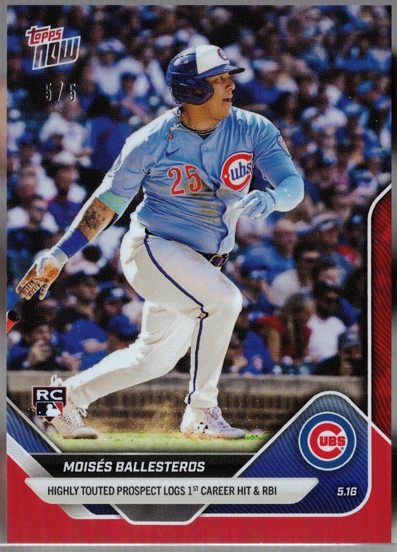 Moises Ballesteros 2025 Topps Now #186 Base Price Guide - Sports Card ...