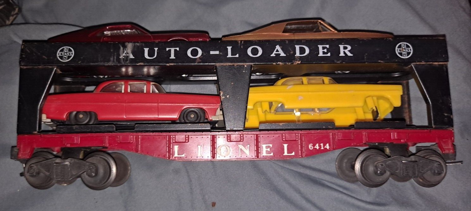 Vintage Trains Lionel O Ga. Evans Auto Loader 6414 w/4 Automobiles Made ...