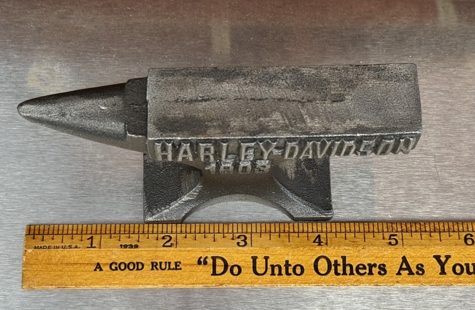 Harley Davidson Motorcycle 1903 Cast Iron Miniature Anvil Embossed ...