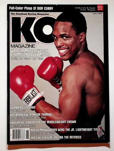 1983 June KO Knockout Boxing Magazine Davey Moore Duran Cuevas Pinklon ...