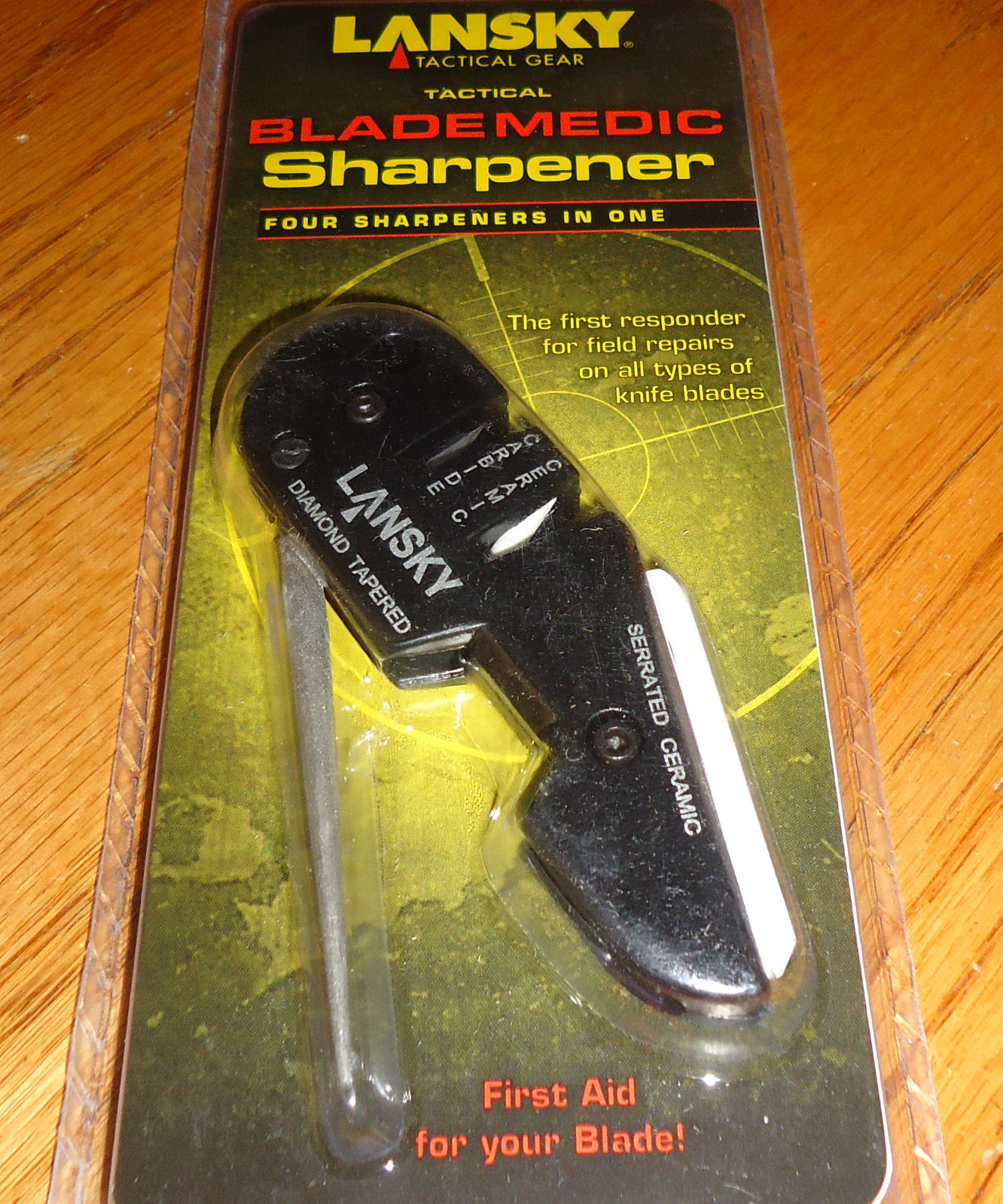 LANSKY TACTICAL GEAR FOUR IN ONE BLADE MEDIC KNIFE SHARPENER ALL TYPES ...