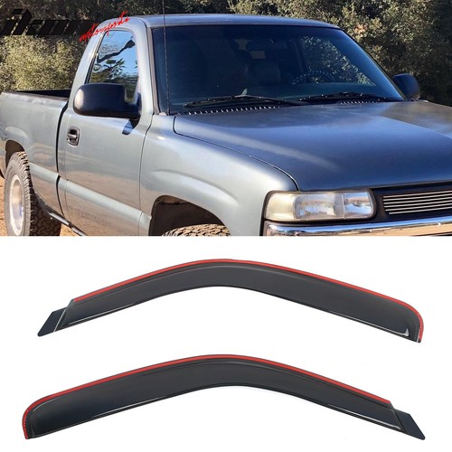 Fits 99-07 Chevy Silverado GMC Sierra 1500 Regular Cab Window Visors In ...
