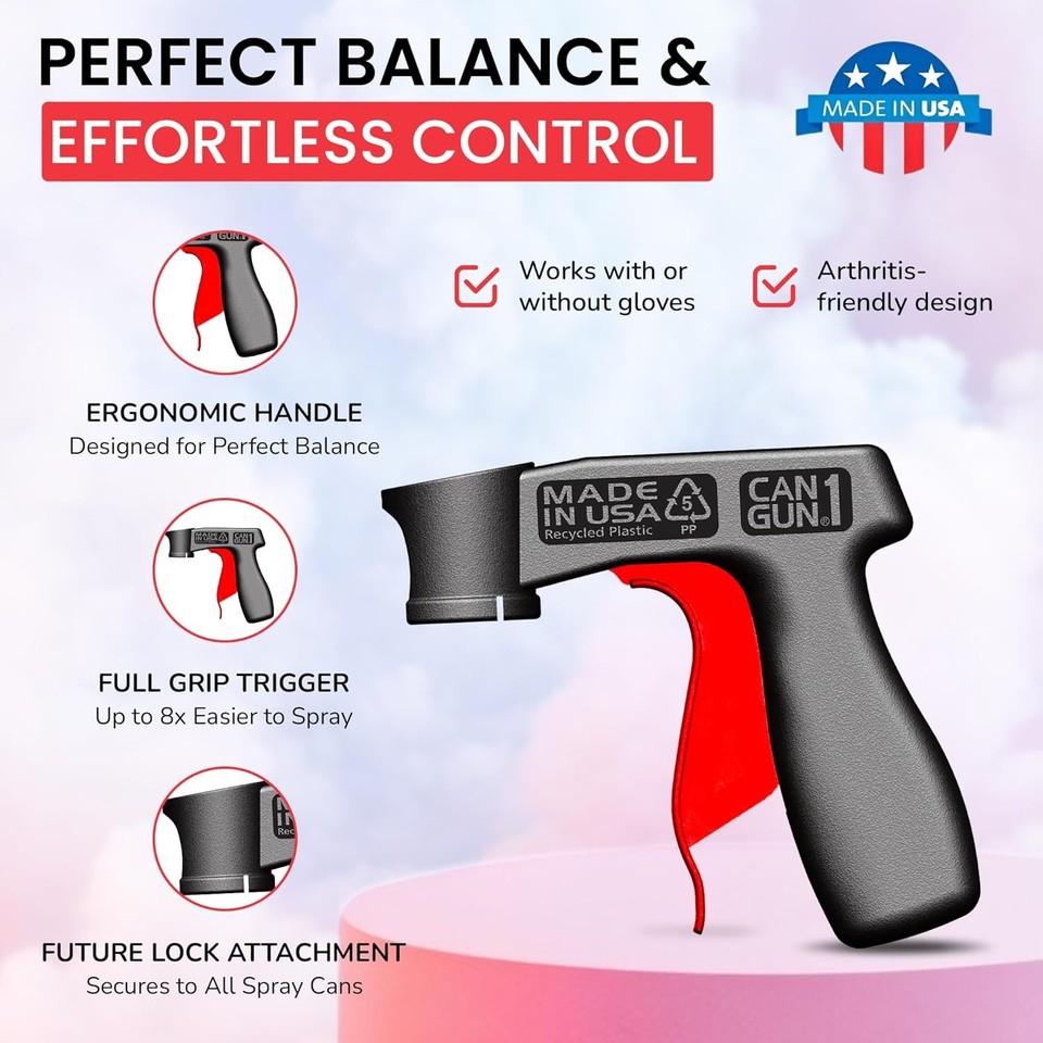 2 Pack Spray Can Gun Tool Aerosol Paint First Full Grip E-z Pull ...
