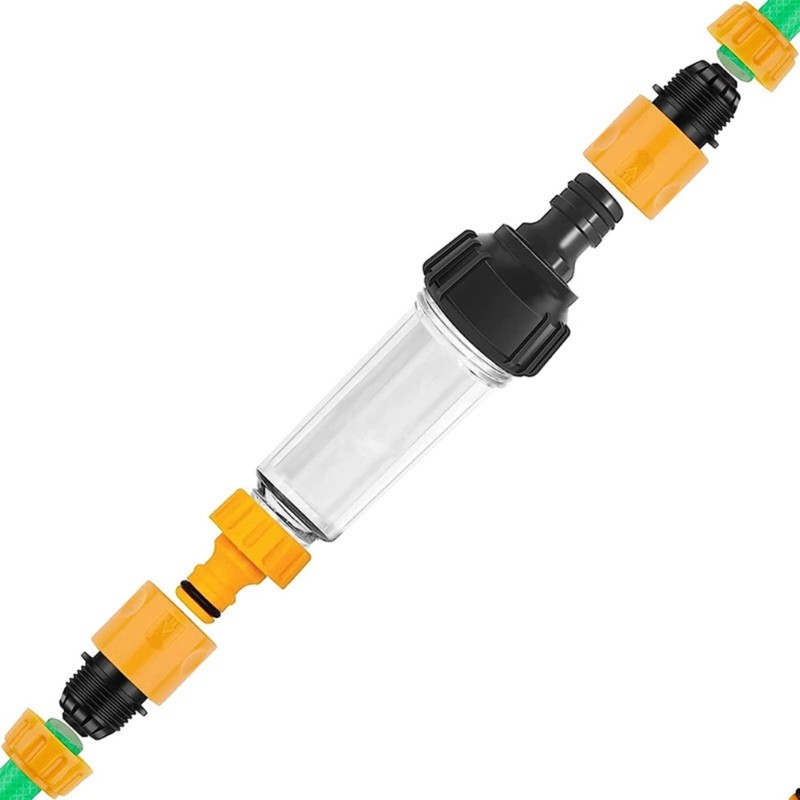 3/4 Inch Water Filter Set with 4 Filter Inserts + 5 Quick Adapter ...