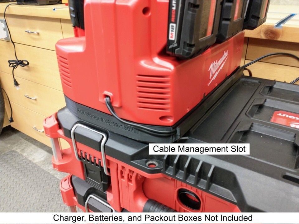 *Charger Not Included* Packout Mount for Milwaukee 6-Battery Charger 48 ...