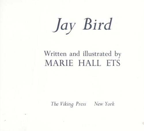 Jay Bird Hardcover Marie Hall Ets 9780670406081 | eBay